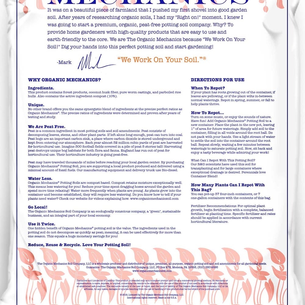 Organic Mechanics® Container Blend Potting Soil | White Flower Farm