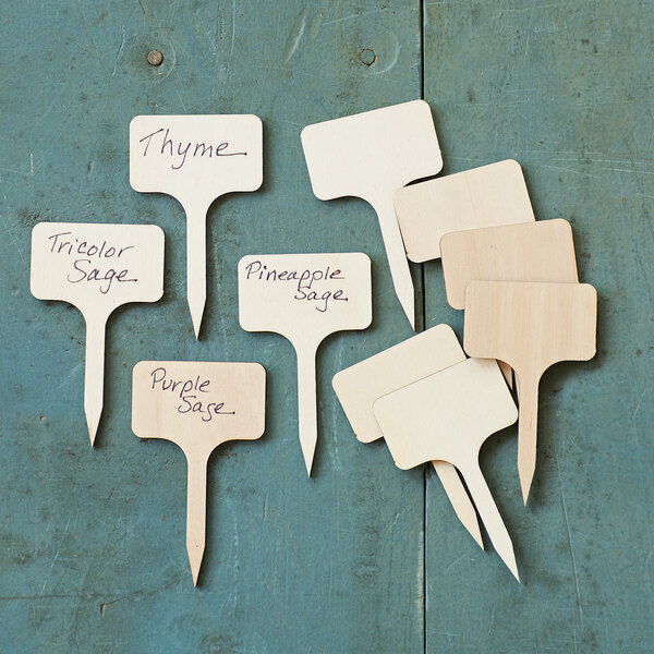 Petite Wooden Herb Tags | White Flower Farm