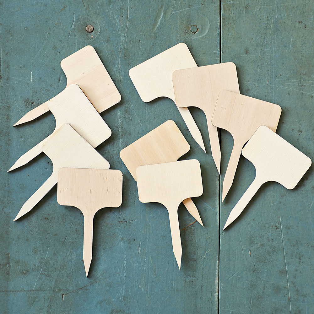 Petite Wooden Herb Tags | White Flower Farm