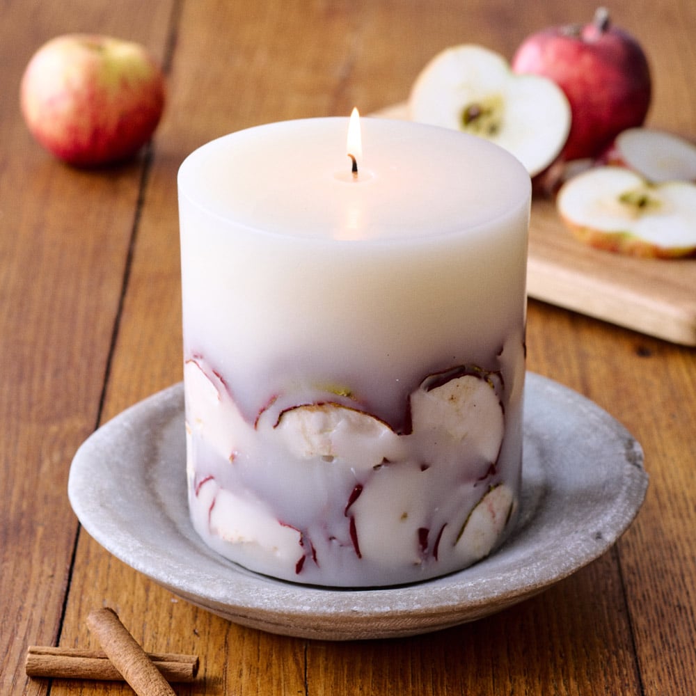 Apple Pillar Candle | White Flower Farm