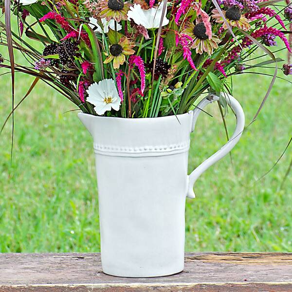 Beaded Band White Pitcher | White Flower Farm