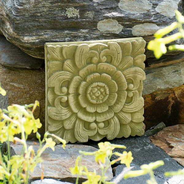 Cast Stone Floral Plaque, English Moss | White Flower Farm