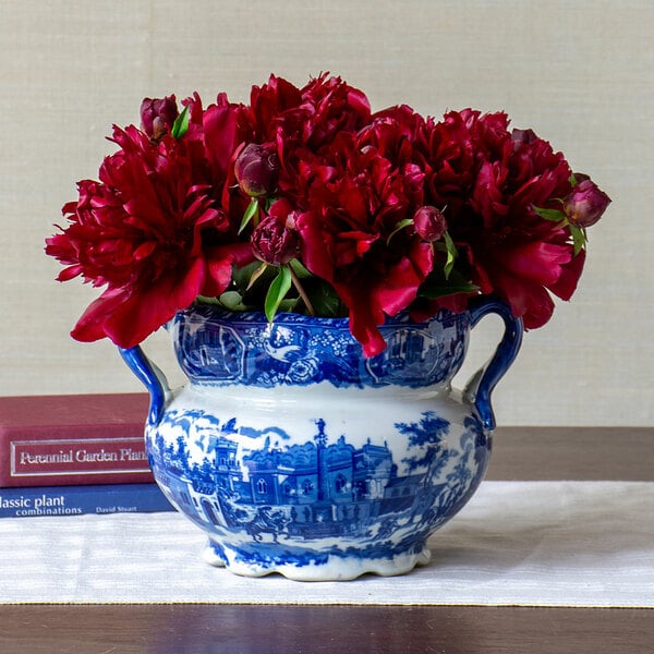 Delft Double-Handle Pot | White Flower Farm